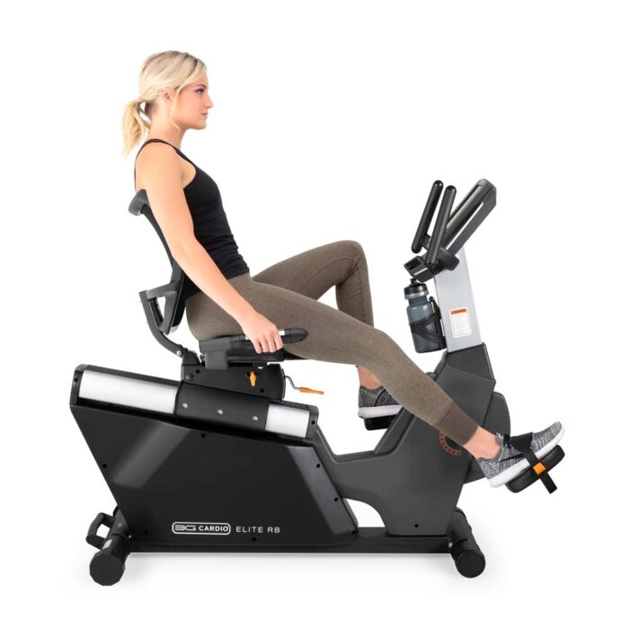 Elite RB Recumbent Bike has small footprint, fits neatly into home gyms