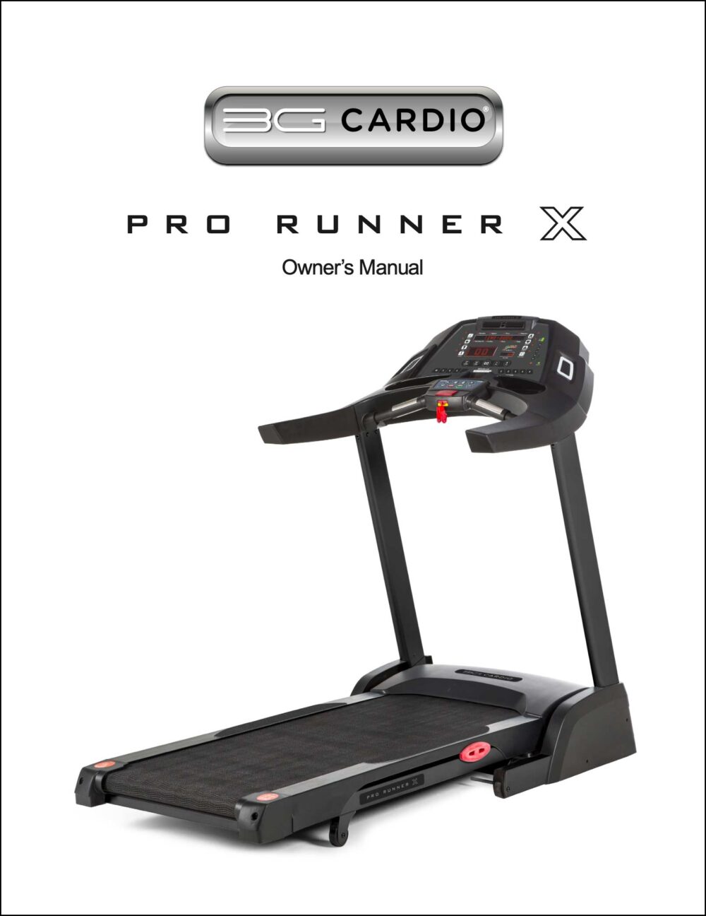 3G Cardio | Pro Runner X Treadmill Manual – 3GCardio.com