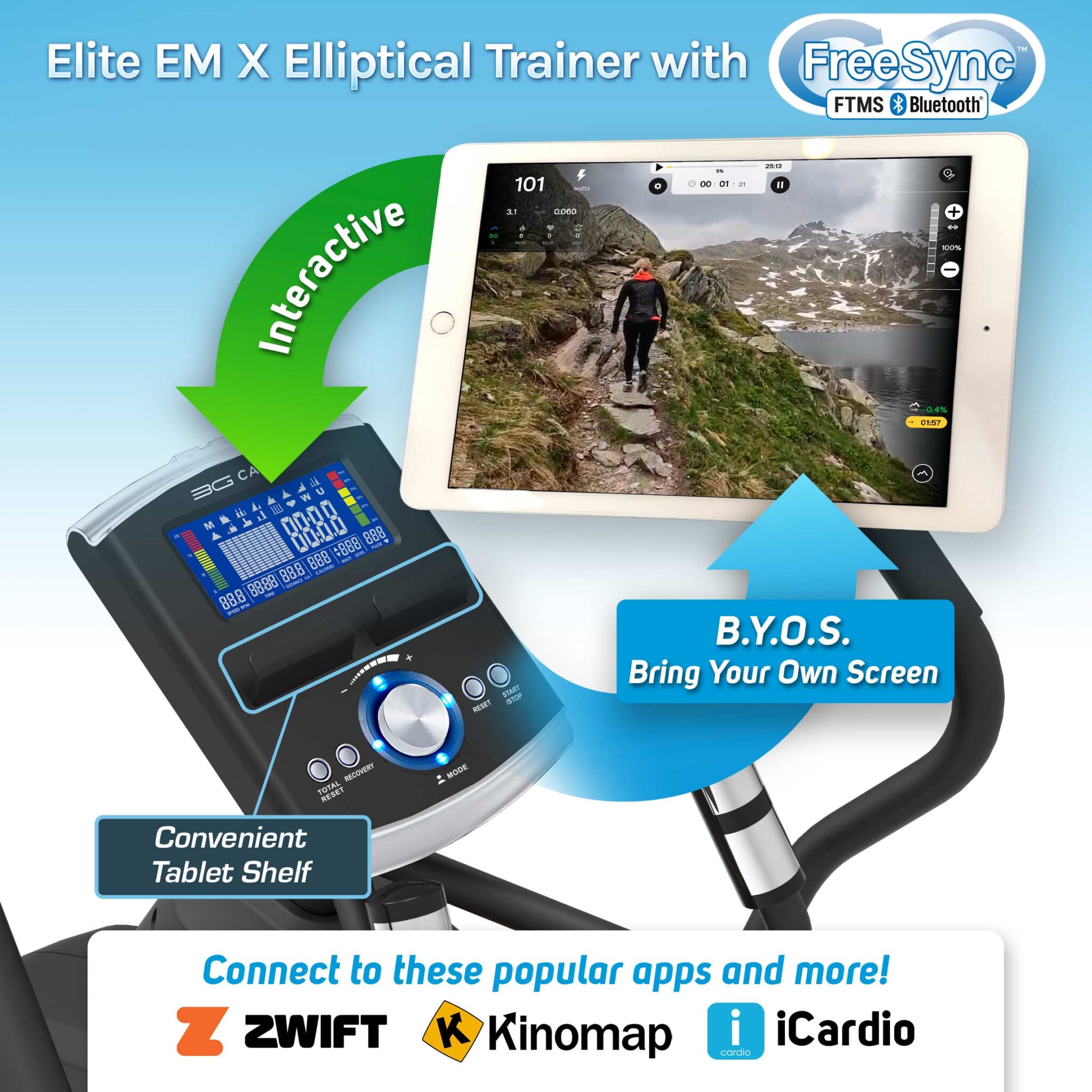 3G Cardio | Introducing the 3G Cardio Elite EM X Elliptical Trainer
